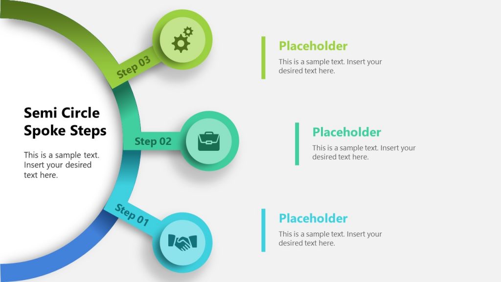 Semi Circle Spoke Steps Infographic Template - SlideModel