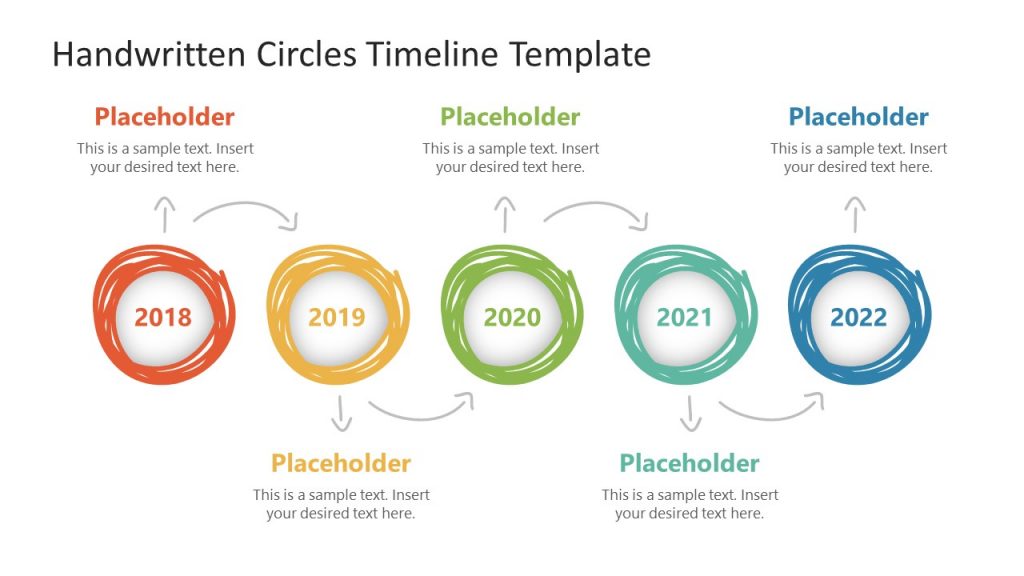 Hand Drawn Circles Powerpoint Timeline Slidemodel