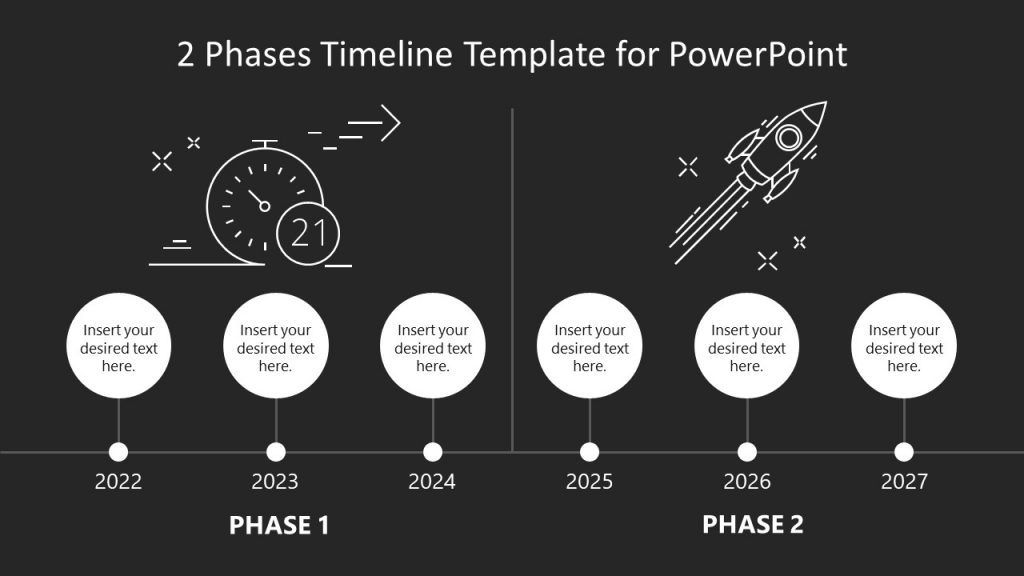 PowerPoint Timeline Template 2 Phase Roadmap - SlideModel