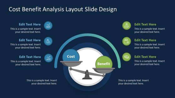 Cost Benefit Analysis Slide Template - Black Background - SlideModel Cost Benefit Analysis Slide Template - Black Background - SlideModel