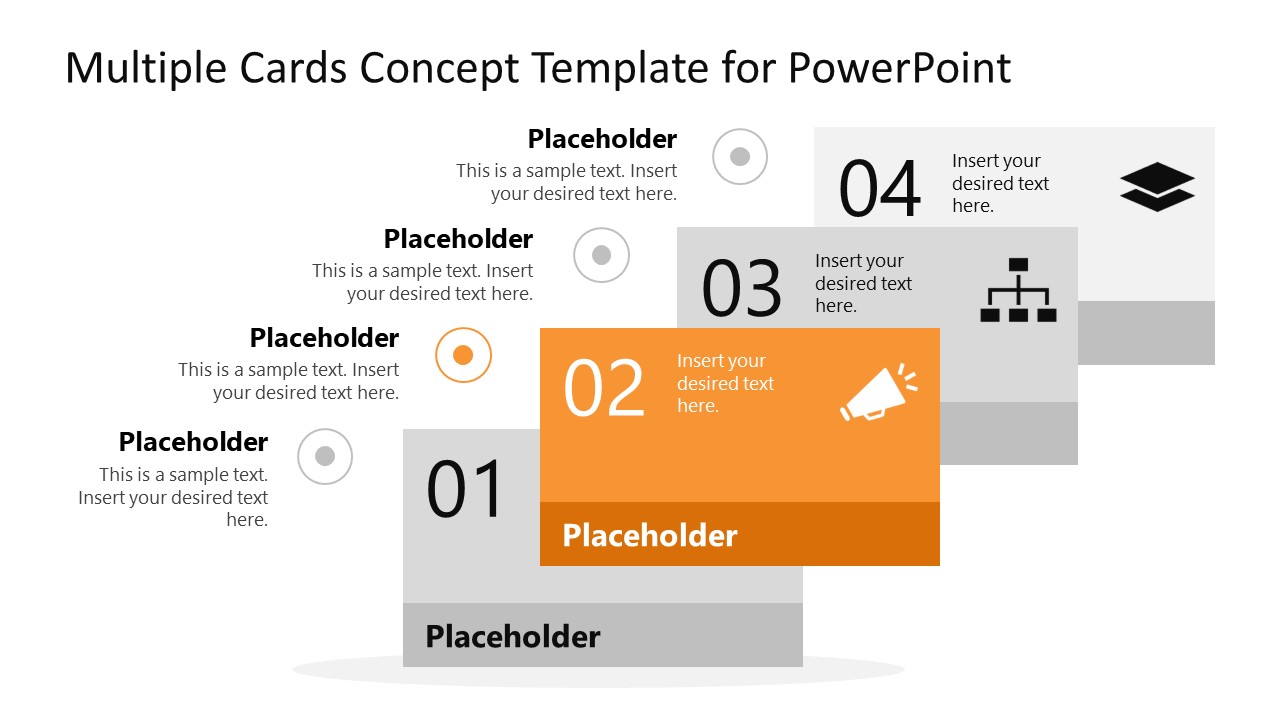 4 Steps Cards Concept PowerPoint Diagram - SlideModel