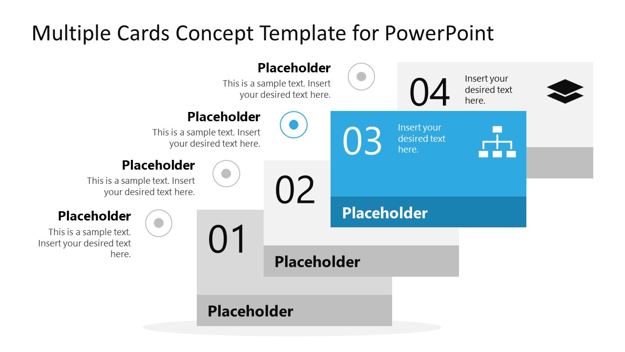 4 Steps Cards Concept PowerPoint Diagram - SlideModel