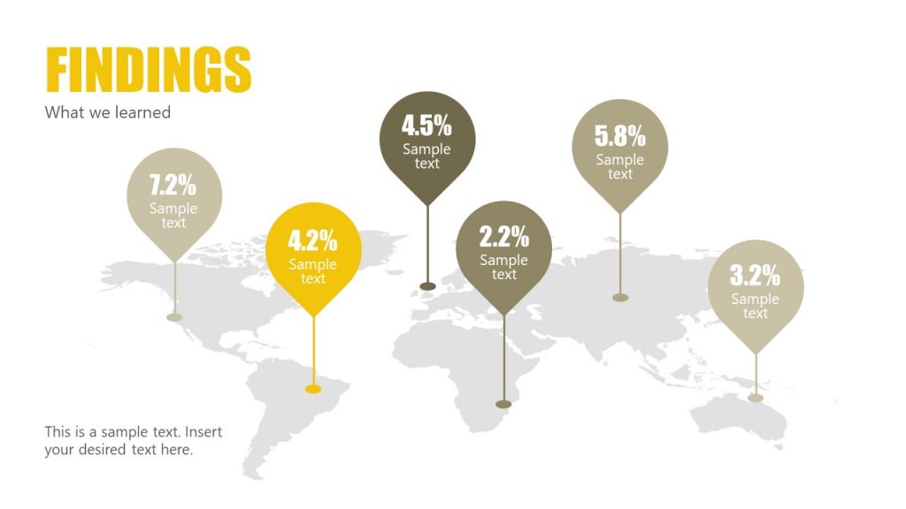 Map Pointer Infographic Slide Template For Findings - SlideModel