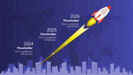 3-Year Infographic Rocket Timeline Model - SlideModel