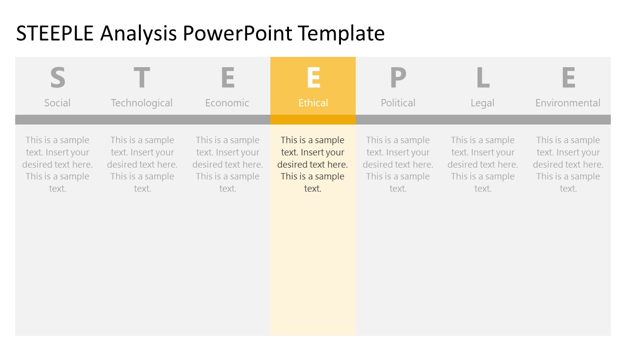 STEEPLE Analysis PowerPoint Template - SlideModel