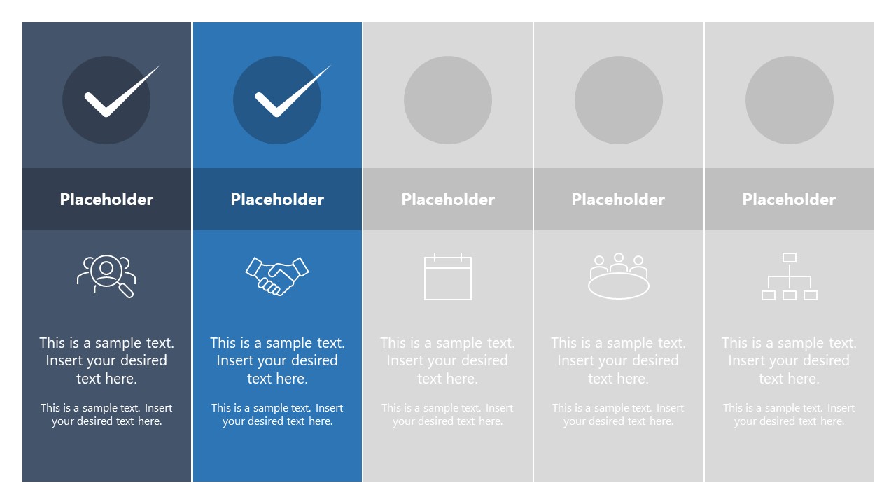 5-Step Horizontal Checklist Template for PowerPoint - SlideModel