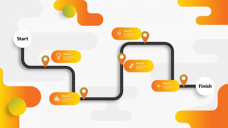 5-Step Animated Roadmap PowerPoint Template - SlideModel 5-Step Animated Roadmap PowerPoint Template - SlideModel