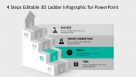 4 Steps Editable 3D Ladder Infographic PPT Template - SlideModel