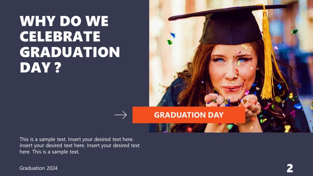 Graduation Day Celebration Decorative Slide - SlideModel