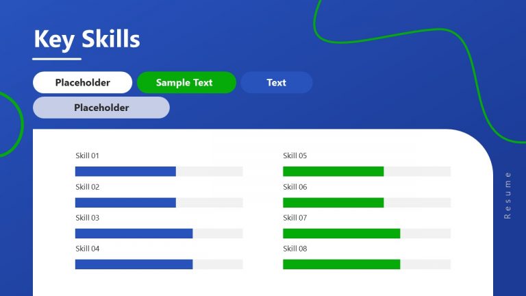Editable Chart Slide for Key Skills Grading - SlideModel