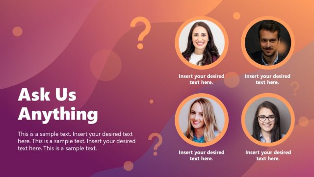 Ask Us Anything PPT Slide with Pictures - SlideModel