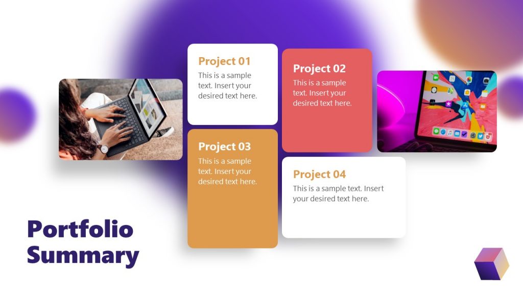 Portfolio Summary Slide Template - SlideModel