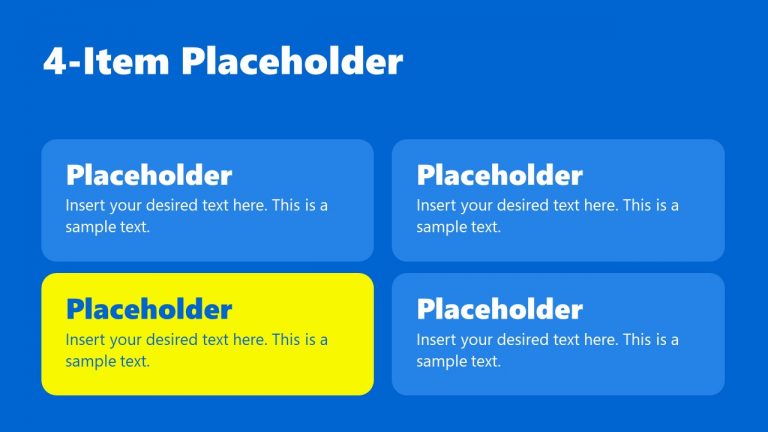 Four Item Placeholder PPT Slide - SlideModel