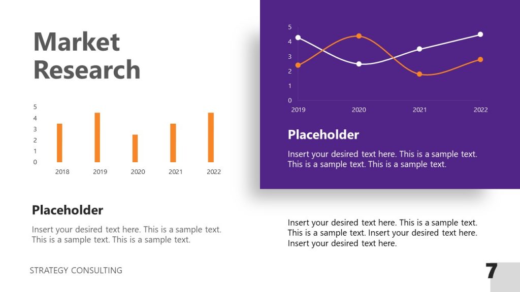 Market Research Graph Slide with Editable Text - SlideModel