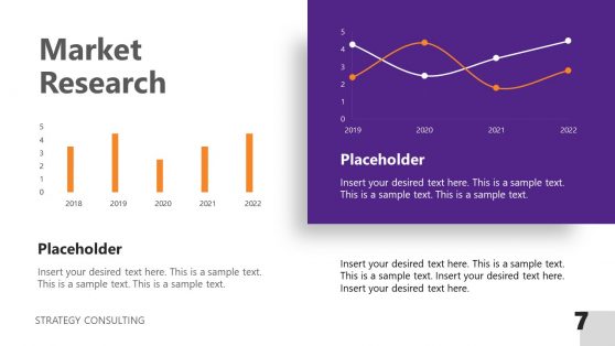 Market Research Graph Slide with Editable Text - SlideModel