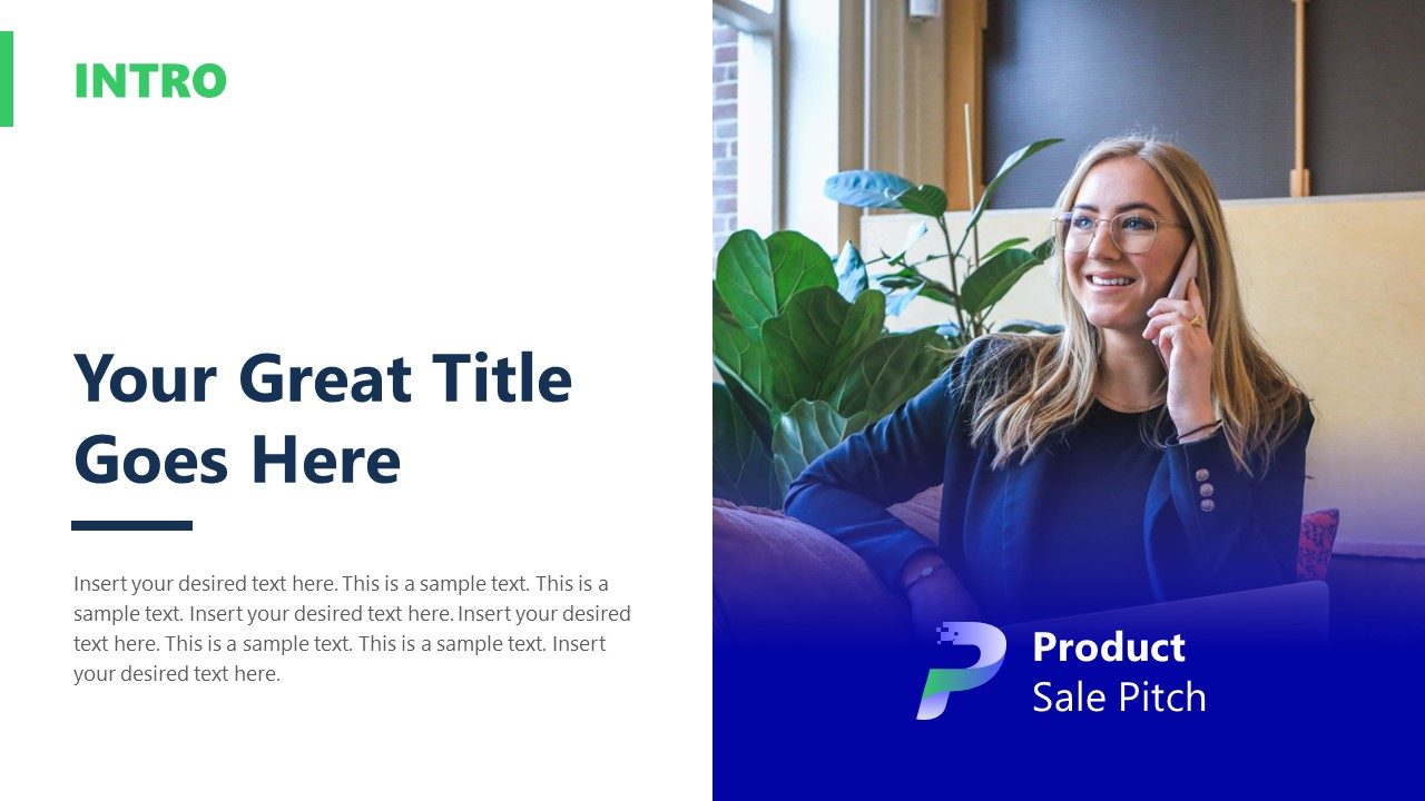 Product Sale Pitch Introduction Slide - SlideModel