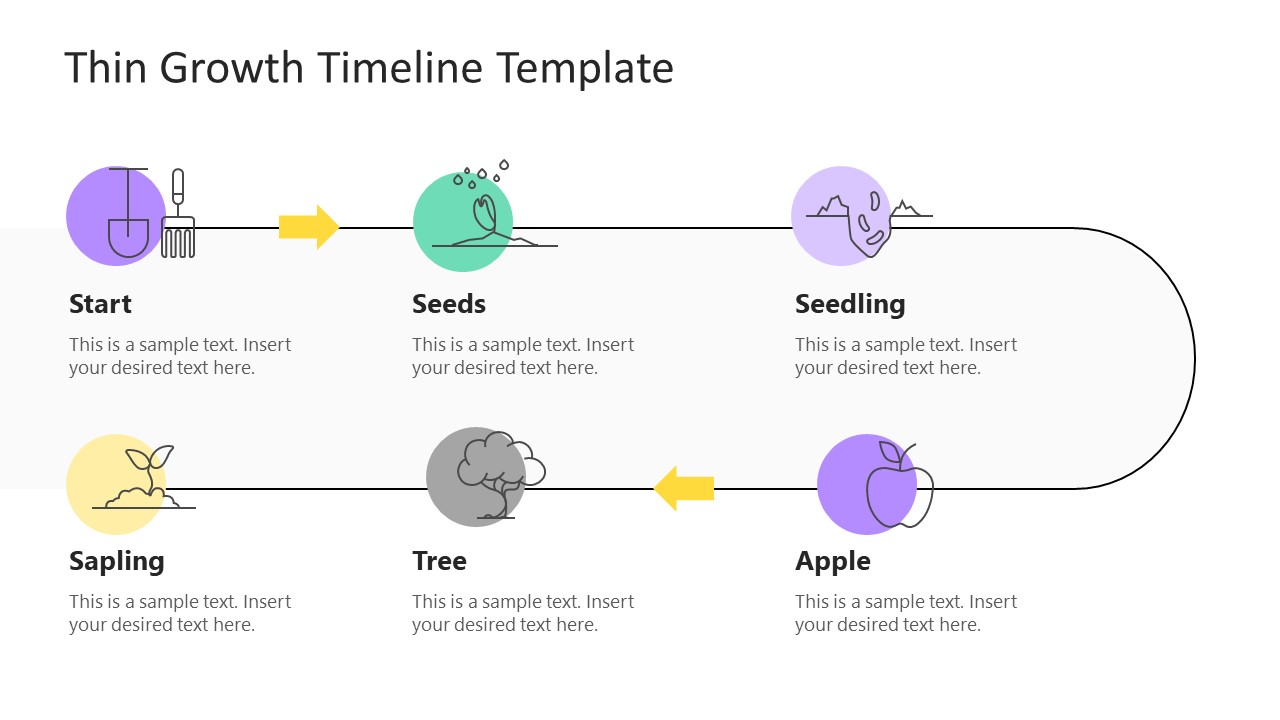 Thin Growth Timeline Template for PowerPoint & Google Slides