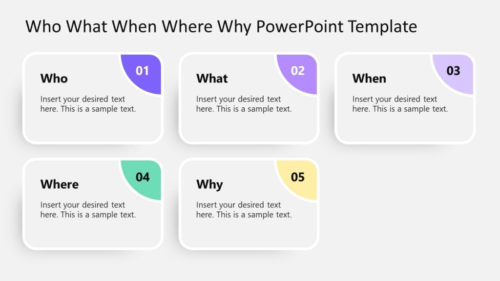 5W Model Infographic Slide for PowerPoint - SlideModel