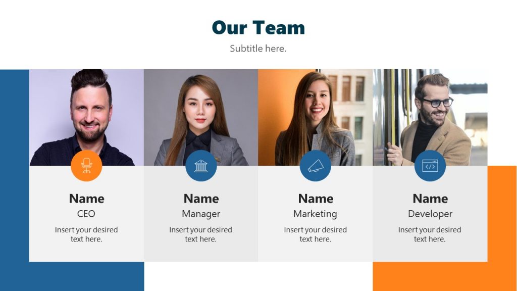 Our Team Presentation Slide - Company Portfolio Presentation - SlideModel