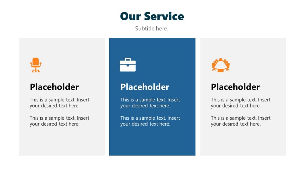 Our Services Editable Columns Section Slide - SlideModel