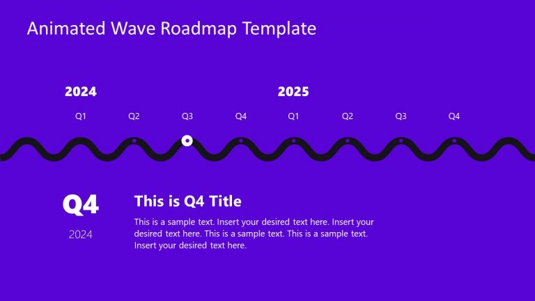 Wave Diagram Timeline Template for PPT - SlideModel