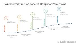 Curved Timeline Slide with 5 Milestones - SlideModel