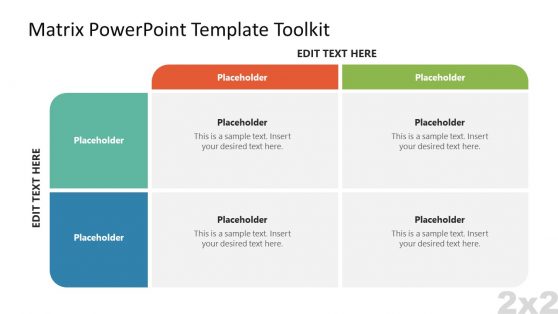 PPT Template Slide with 2x2 Matrix Design - SlideModel