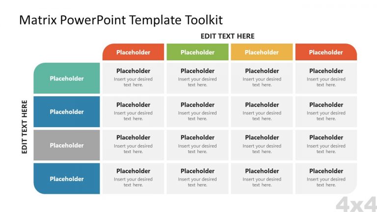 PowerPoint 4x4 Matrix Chart Slide - SlideModel