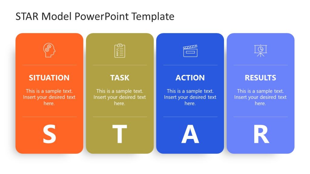 PPT STAR Model Template with Text Boxes - SlideModel