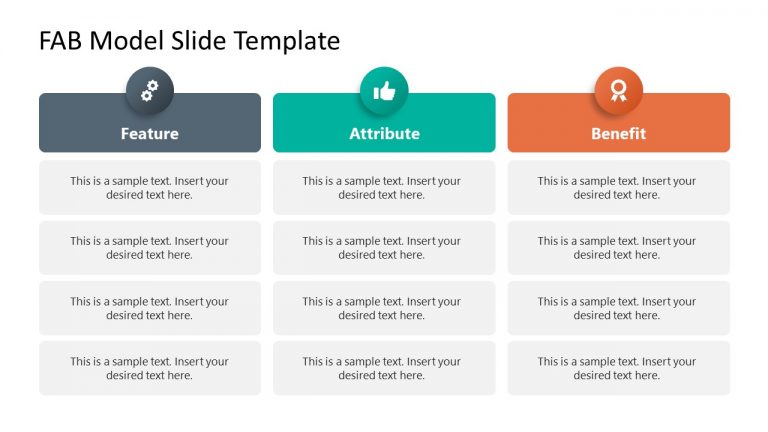 Column Slide Design - FAB Model Template - SlideModel