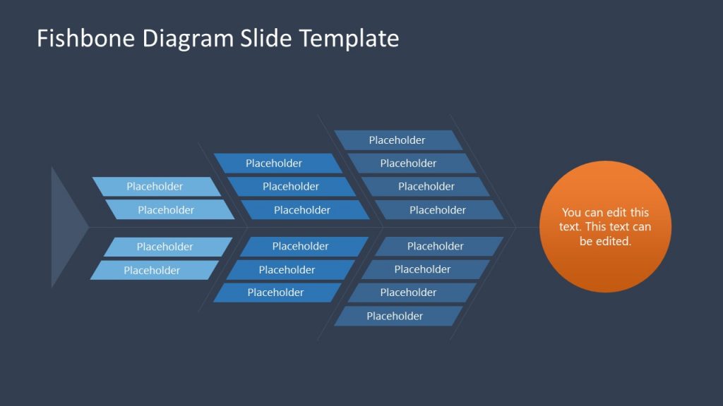 Modern Fishbone Diagram with Text Boxes - SlideModel