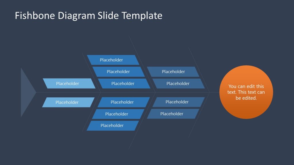 Three Segment Modern Fishbone Diagram - SlideModel
