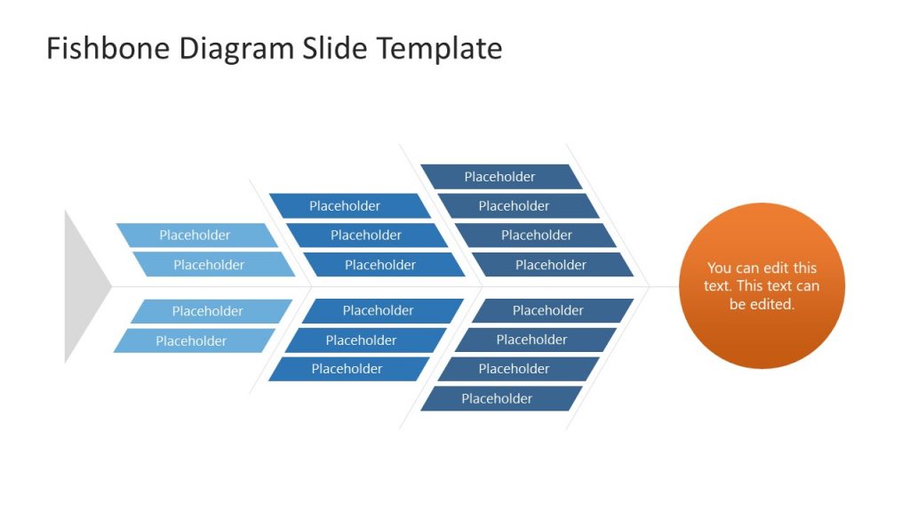 Fishbone Diagram with Rectangular Text Boxes PPT Template - SlideModel