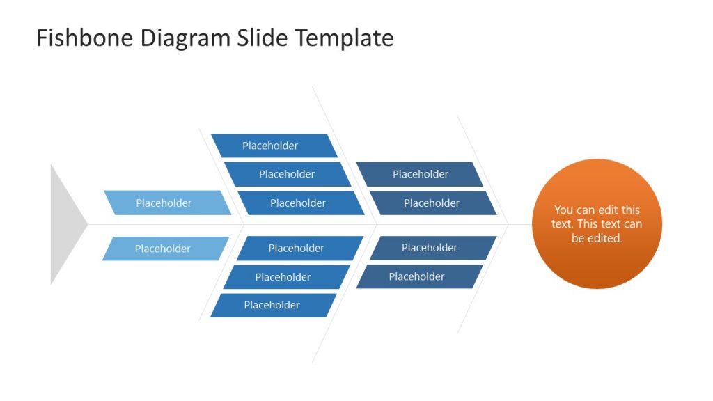 Fishbone Template Diagram with Placeholder Text - SlideModel