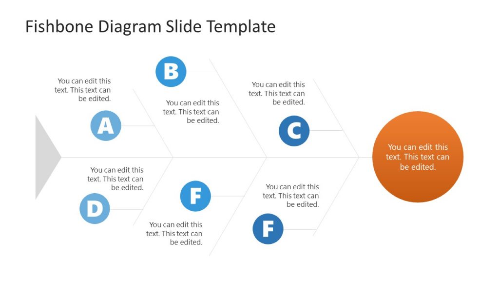 Alphabet Tags on Fishbone PPT Diagram - SlideModel