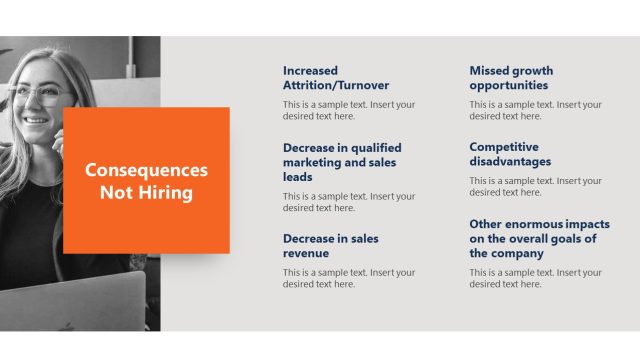 PowerPoint Slide to Discuss Not Hiring Consequences - SlideModel