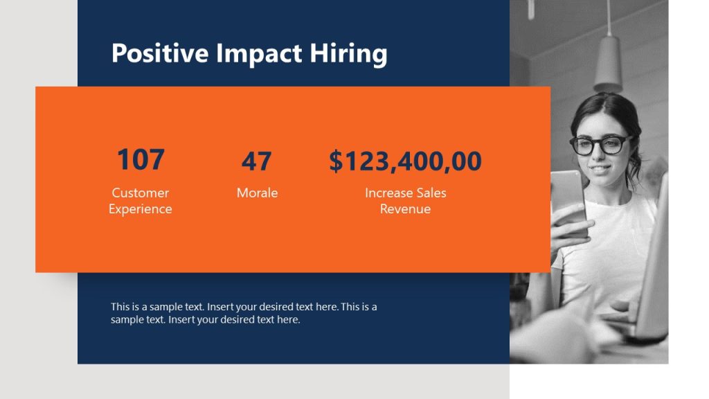 Presentation Slide for Hiring Positive Impact - SlideModel