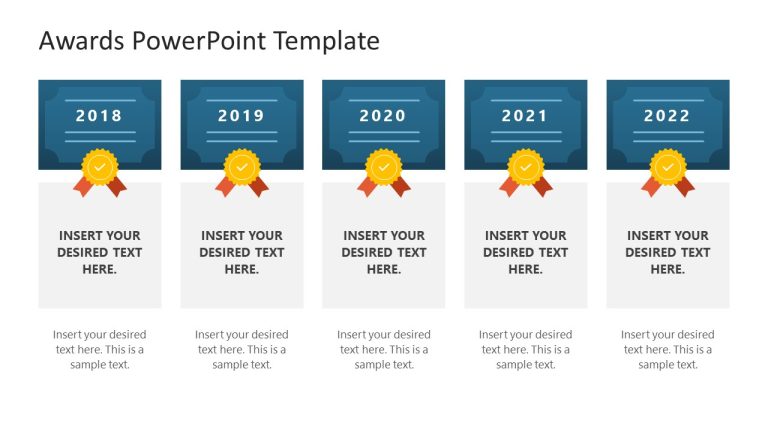 Awards PowerPoint Slide Template for PPT - SlideModel