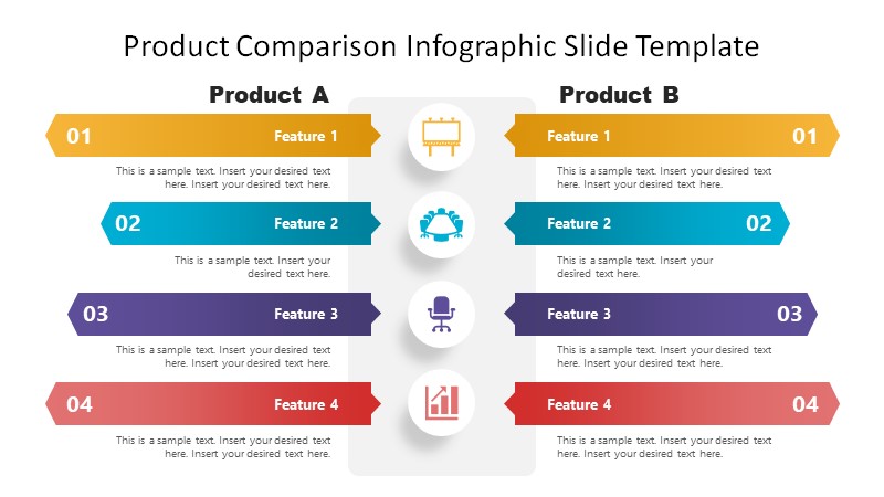Product Comparison Infographic Slide Template For PowerPoint