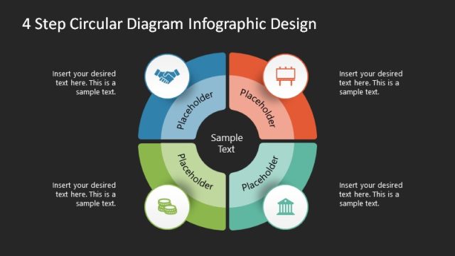 Editable 4-Step Circular Diagram for PPT Presentation - SlideModel