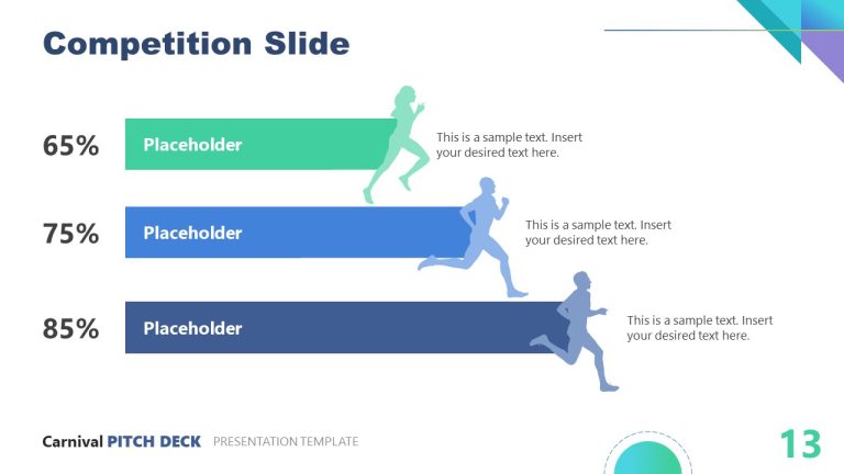Competition Slide with Progress Bars - Carnival Pitch Deck - SlideModel