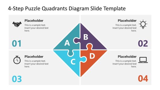 Diamond Shape Puzzle Layout Slide for Presentation - SlideModel