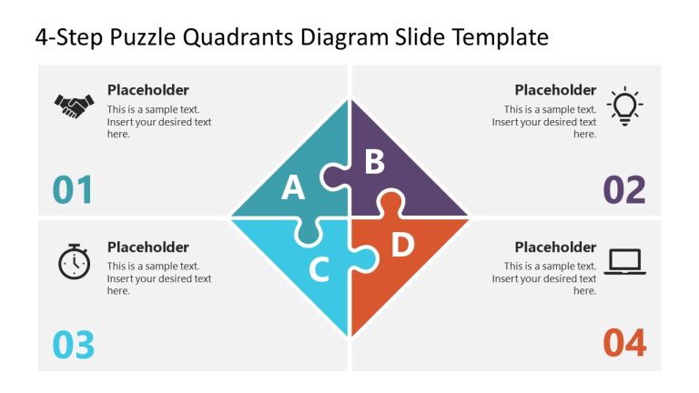 Diamond Shape Puzzle Layout Slide for Presentation - SlideModel