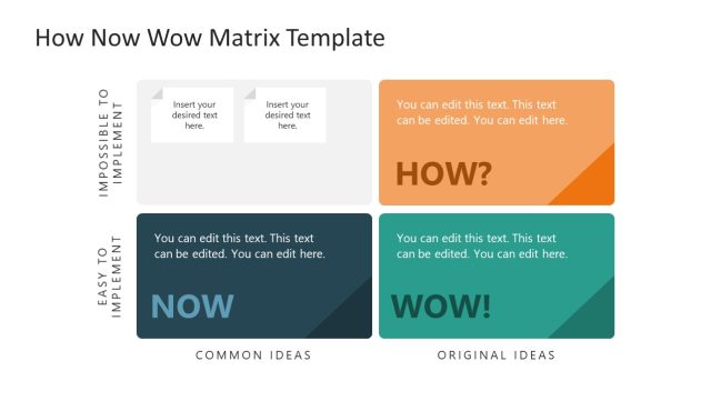 Editable How Now Wow Slide Design for PPT - SlideModel