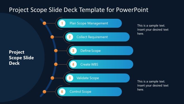 Editable Project Scope PPT Slide with Dark Background - SlideModel