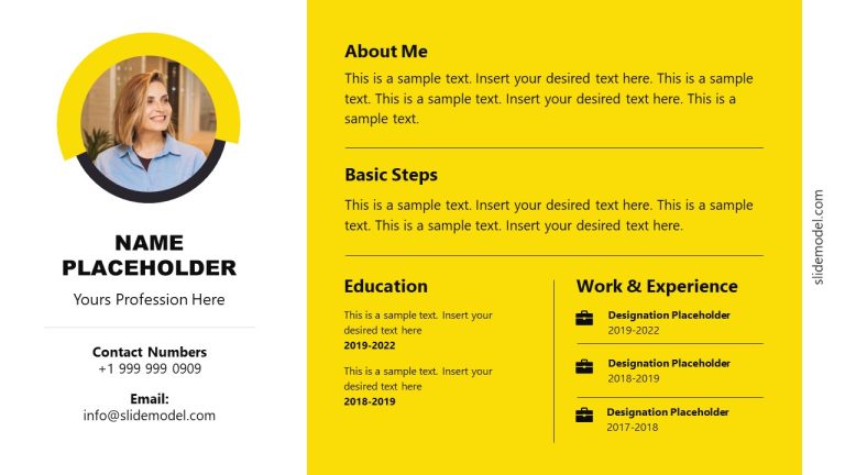Profile Presentation Slide Template - Job Search PPT - SlideModel