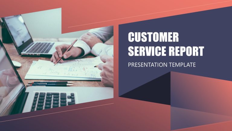 Title Slide - Customer Service Report PPT Template - SlideModel