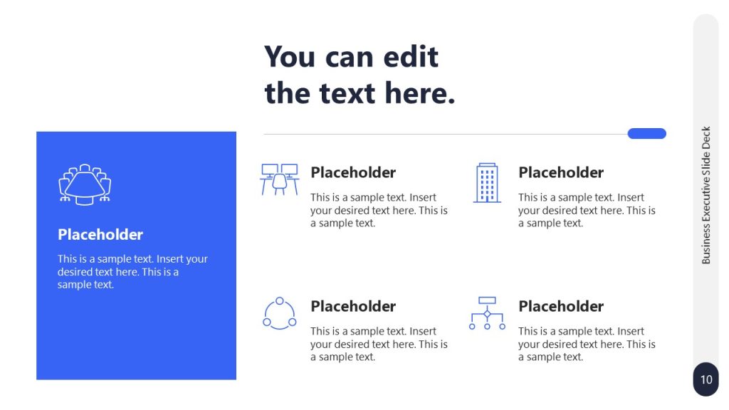 Business Executive Slide Deck with Text & Icons - SlideModel