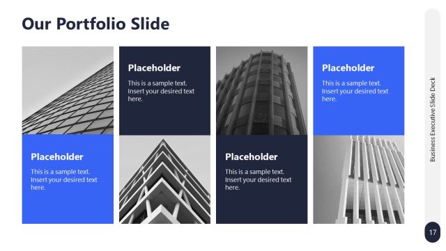 Our Portfolio Slide - Business Executive Slide Deck - SlideModel