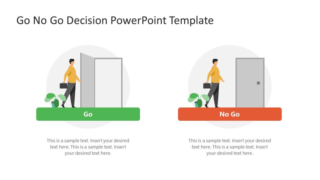 Editable Go No Go Decision Slide with Illustrations - SlideModel